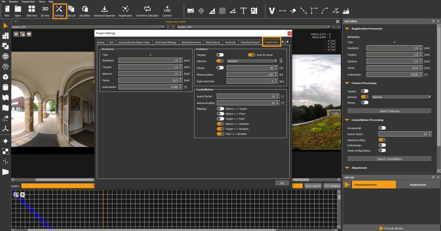 Point cloud registration - Pointcab